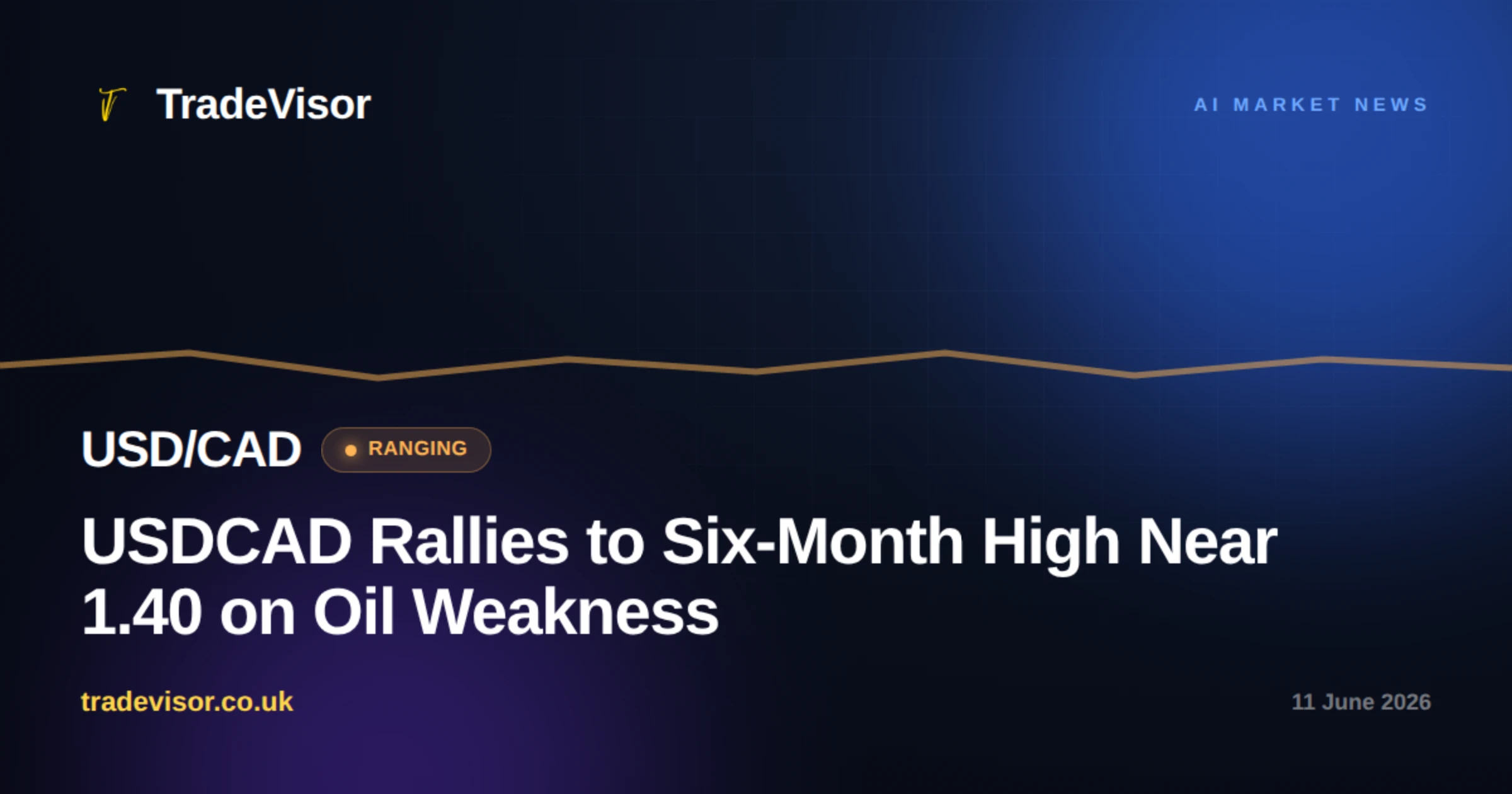 USDCAD Rallies to Six-Month High Near 1.40 on Oil Weakness | TradeVisor